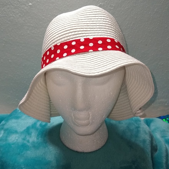 Disney | Accessories | Disney Minnie Mouse White Straw Sun Hat | Poshmark